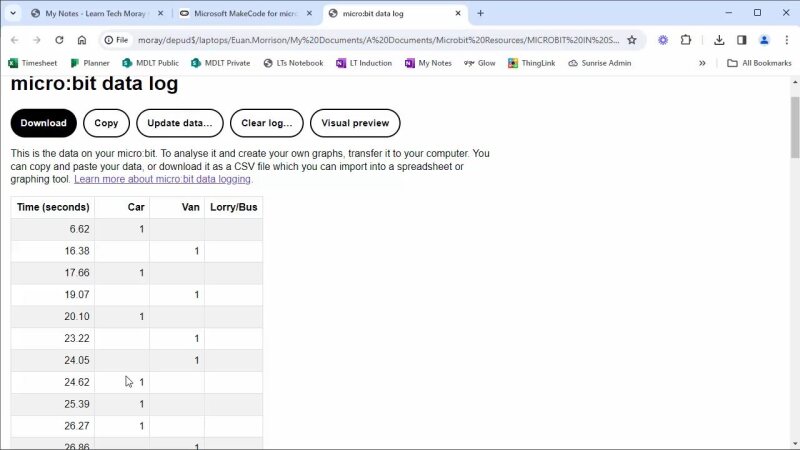 micro:bit Data and Sustainability – Mr Morrison